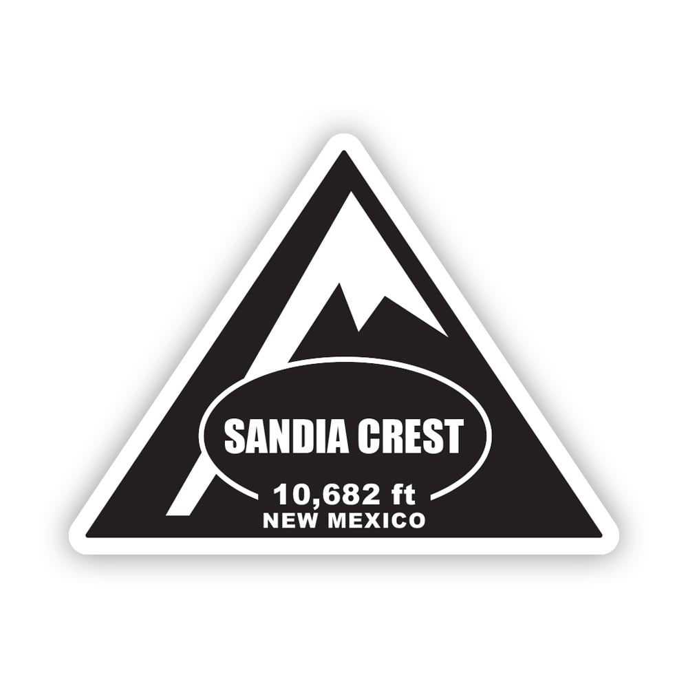 Sandia Crest Sticker Decal - Self Adhesive Vinyl - Weatherproof - Made ...