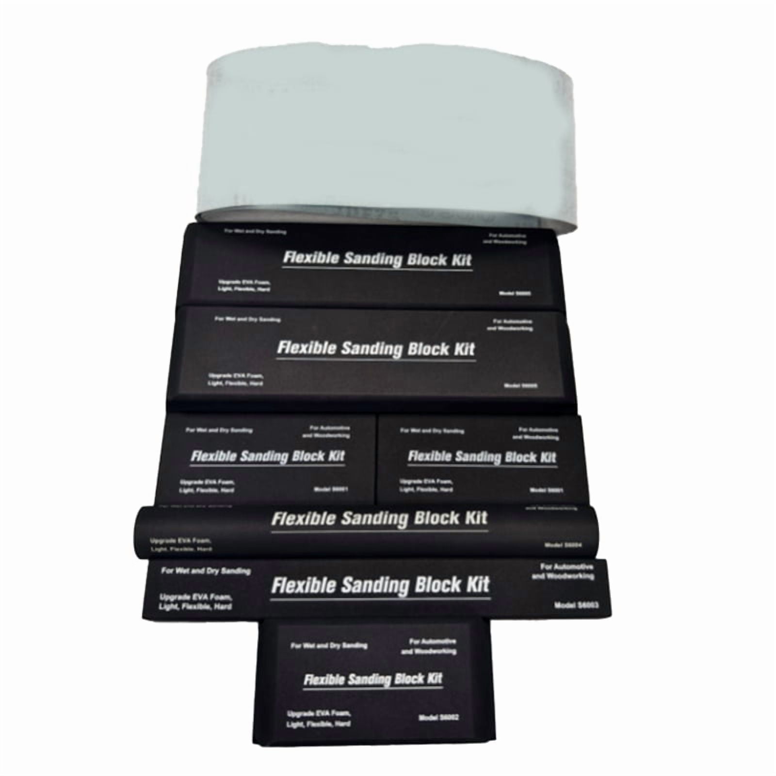 Sanding Block Kit of 7 with Sandpaper Sheet,Hand Abrasives Auto Body ...