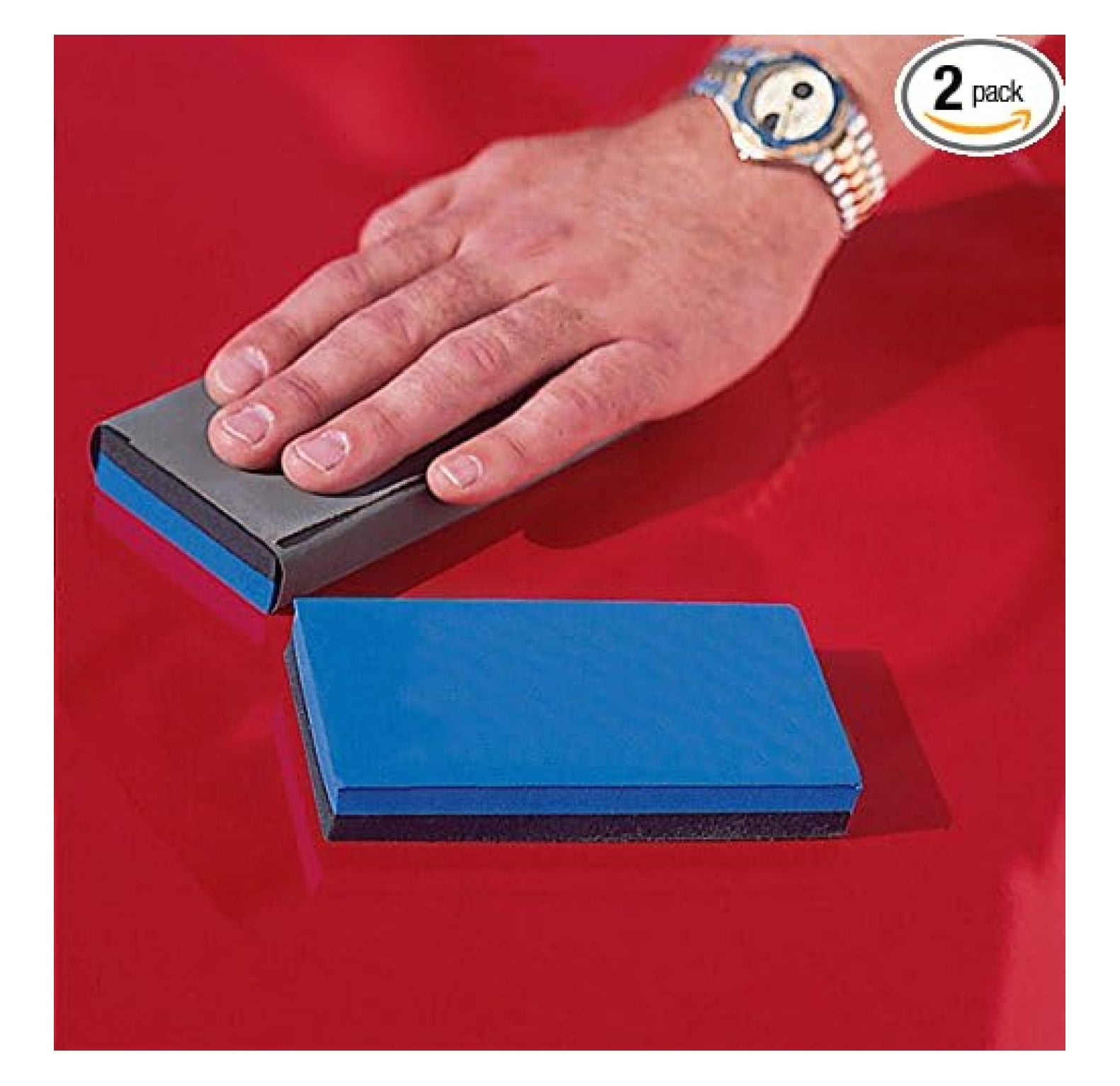 Sanding Blocks - Semi Rigid Double Sided Sand Sponge Pack of 2 - 5x2.5 ...