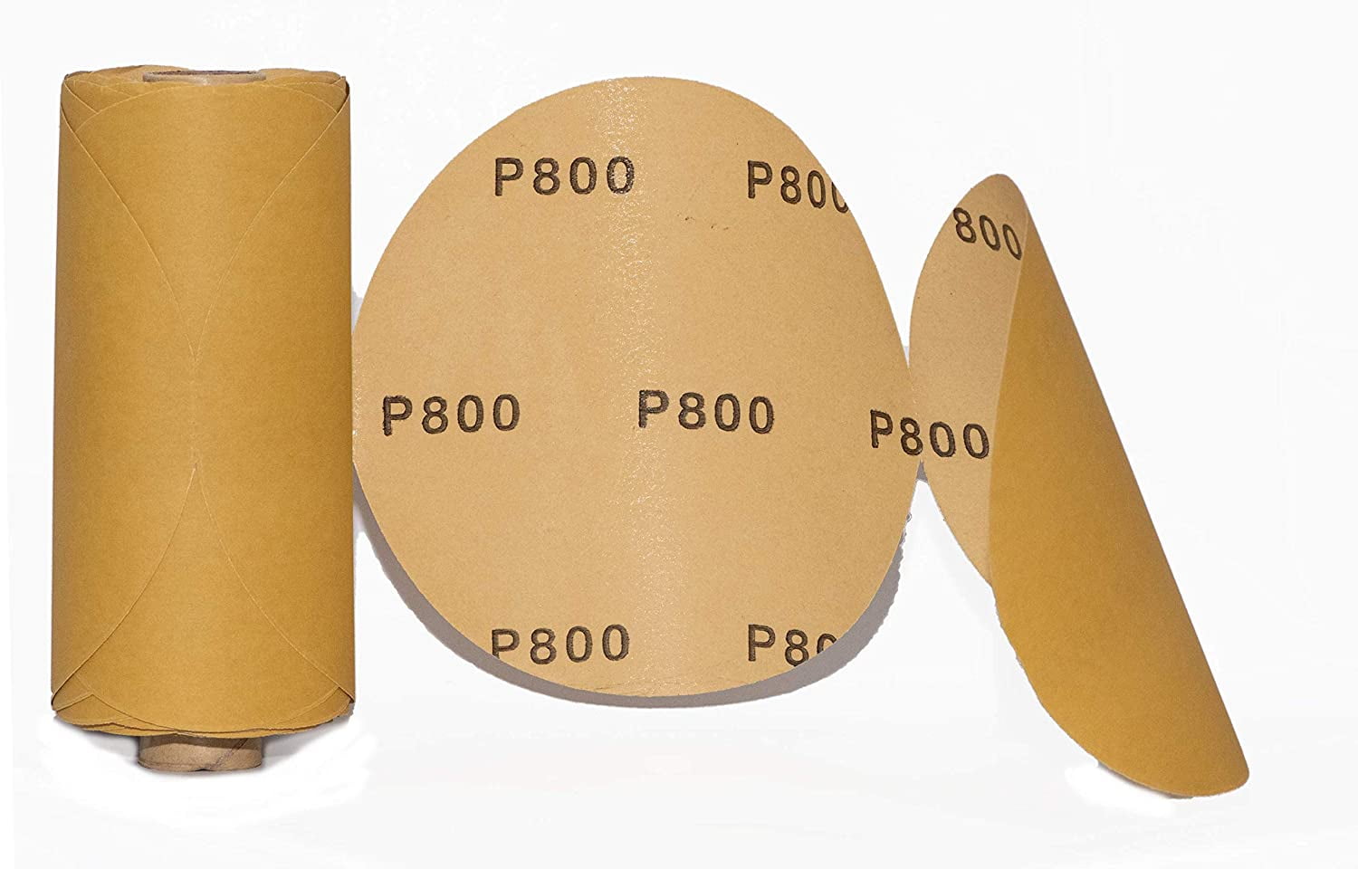 2-3/4" Width Gold PSA Sandpaper Roll Sticky Back Sheet 60-800 Grit