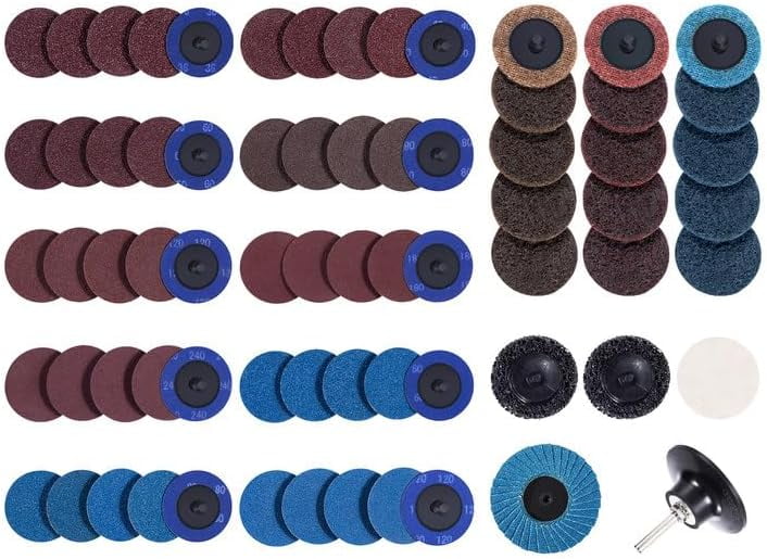 Sanding Discs 2 Inch Roll Lock Quick Change Discs 1pcs 1/4'' Holder ...