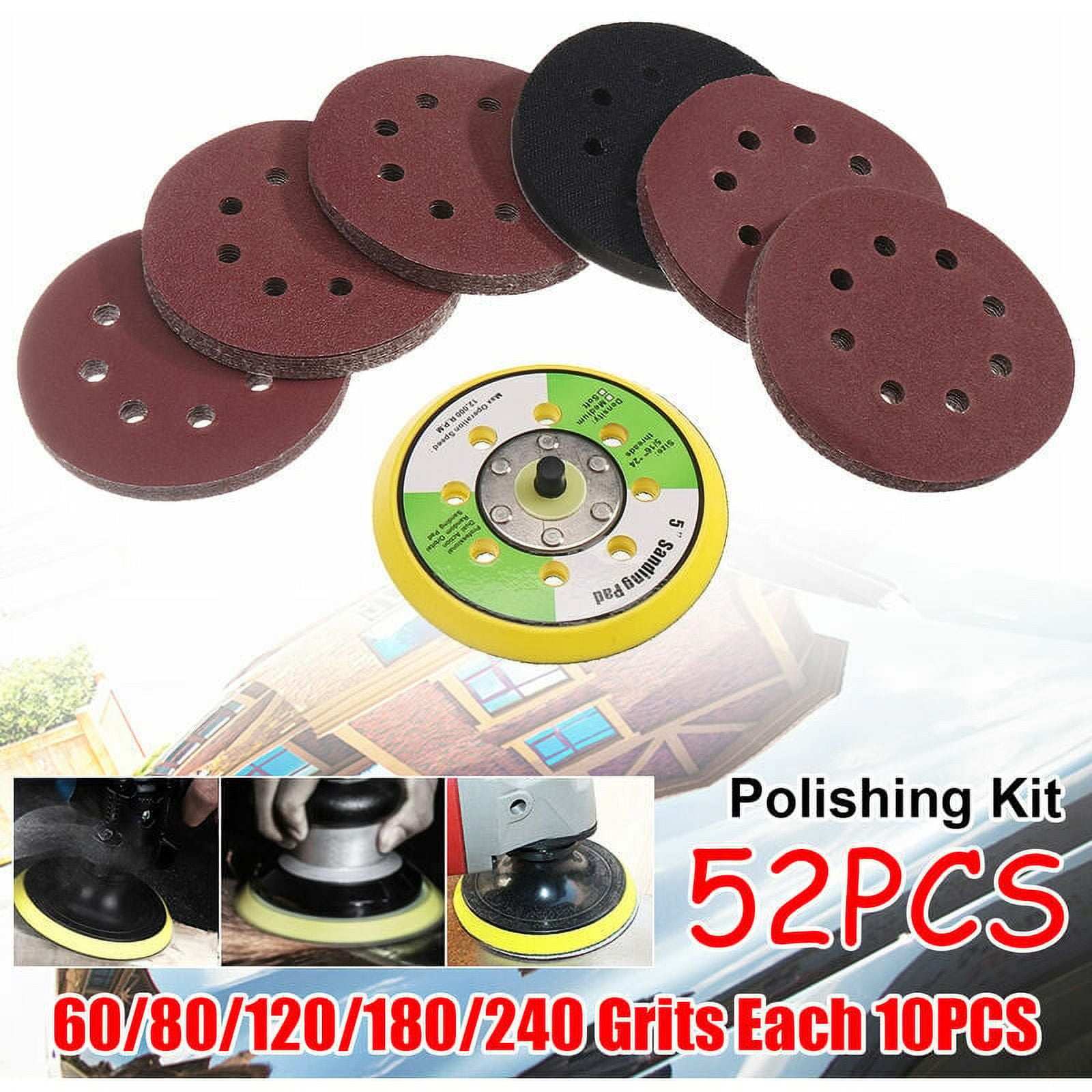 Sanding Discs Assorted Grit Pack, Improved Abrasion Resists Wear For ...