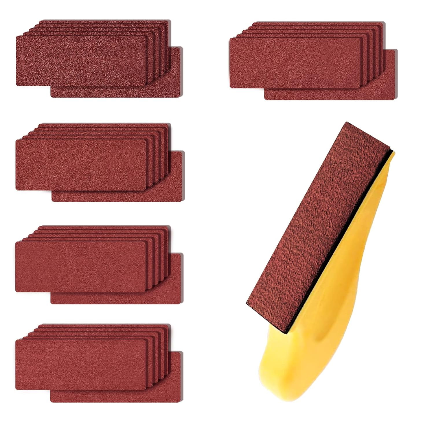 Sanding Paper 31Pcs, 30 x 93mm Sandpaper Mixed 80 120 180 240 400Assort ...