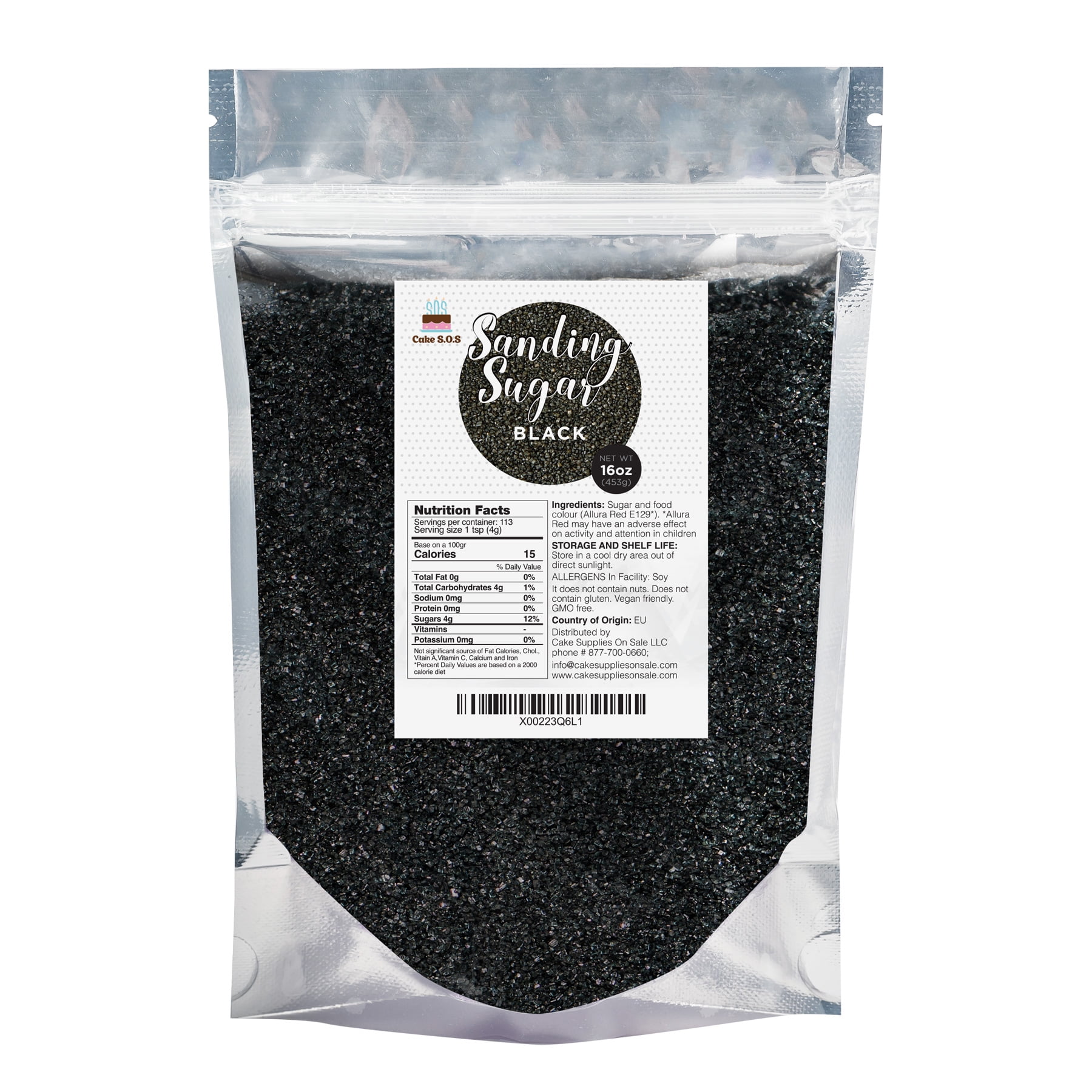 Sanding Sugar Black 16 oz - Walmart.com