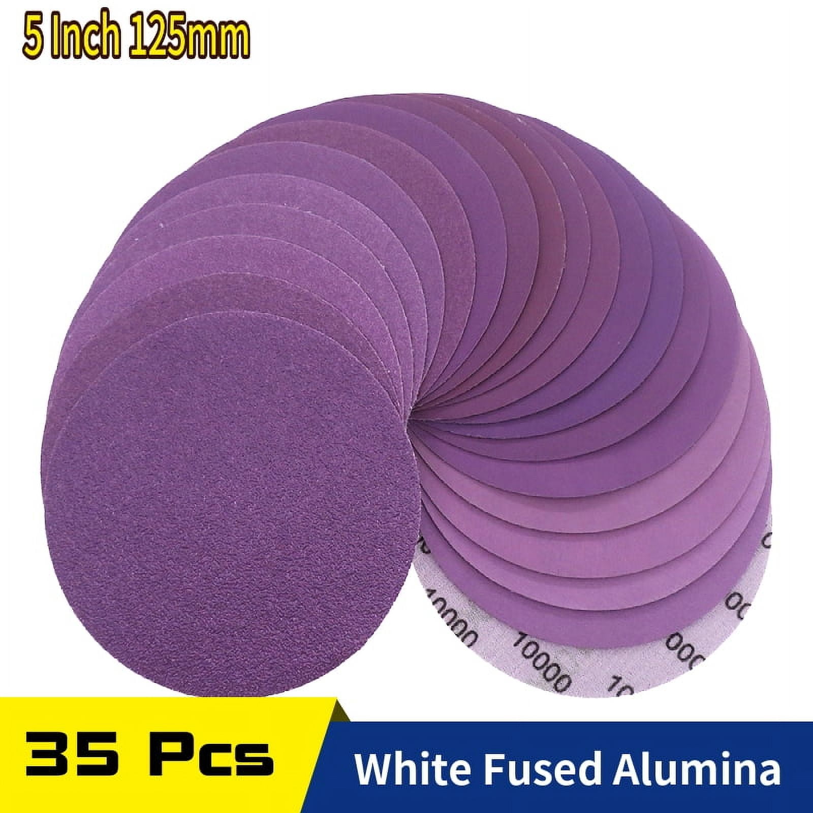 Sanding disc 5 Inch Hook Loop 60-10000 Grit Sandpaper 125mm for Wood ...
