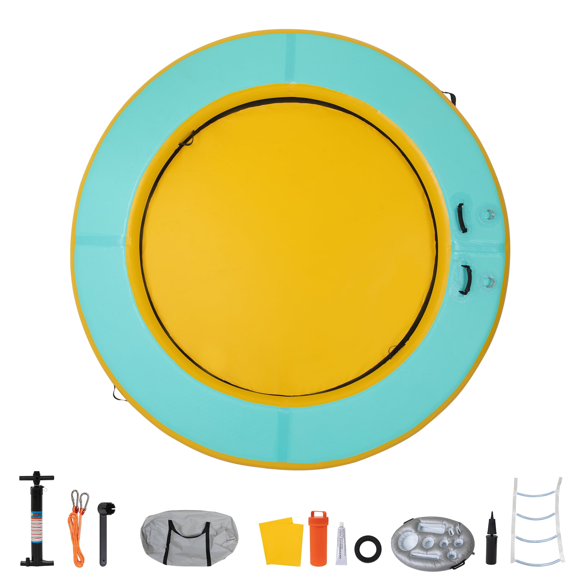 Sandinrayli 8'x8' Round Inflatable Floating Dock Platform Floating ...