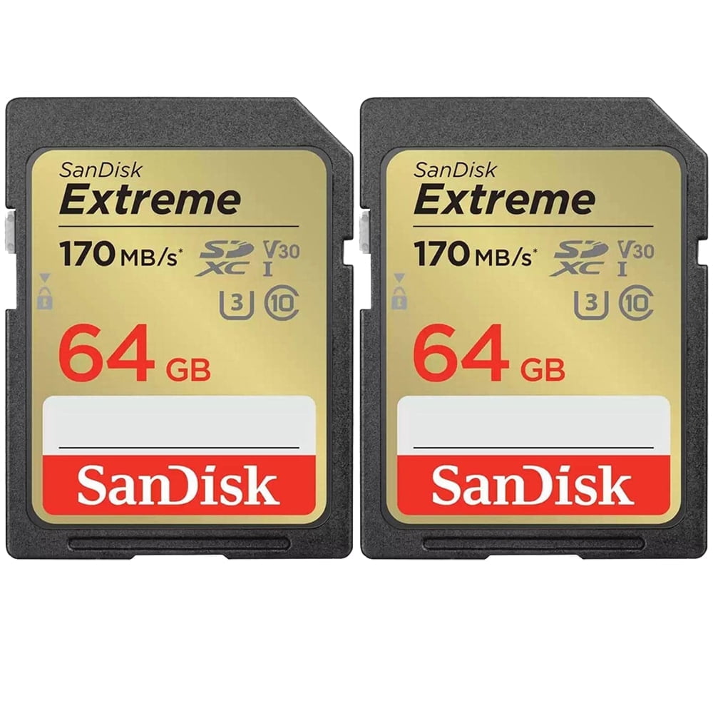 Sandisk Extreme SDXC Memory Card, 64GB, UHS-I (SDSDXV2-064G-ANCIN) - (2 ...