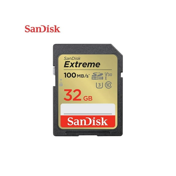 Sandisk Extreme 32GB SDHC UHS-I Memory Card - C10, U3, V30, 4K UHD, SD Card - SDSDXVT-032G-GNCIN ...