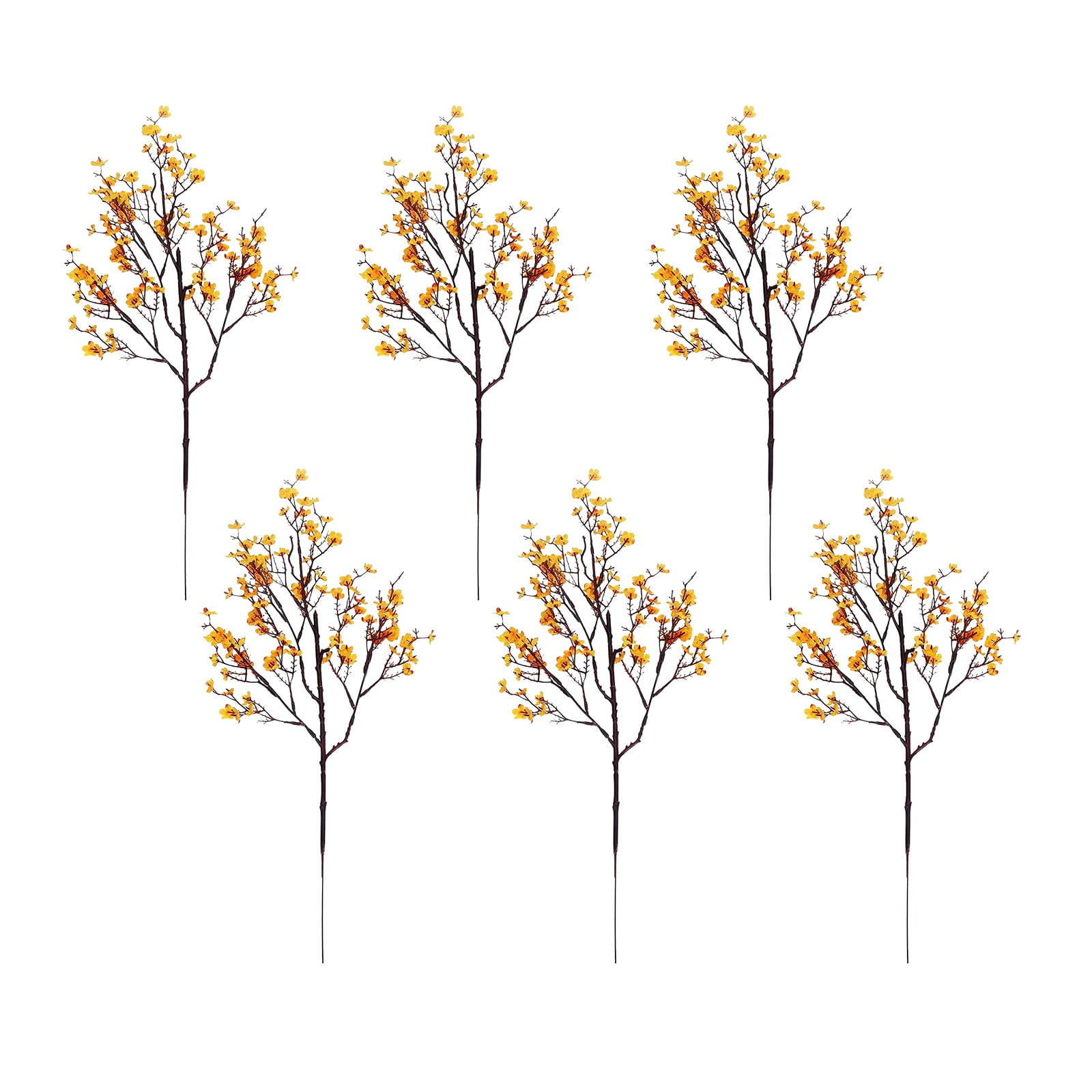 Sandistore 6pcs Flowers All Over The Sky Silk Flower Dried Bouquets ...