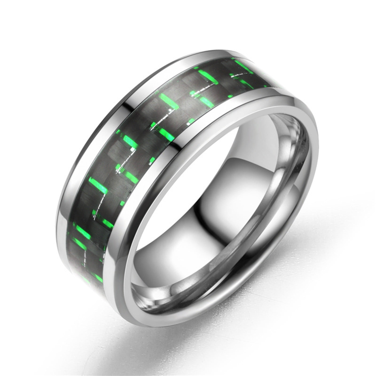 Sandistore Adult Fashion New Three-color Carbon Fiber Couple Ring ...