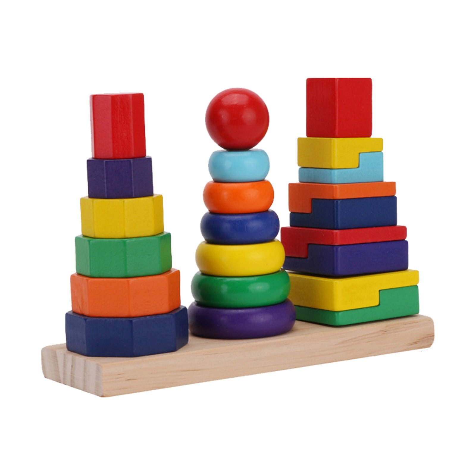 Sandistore Bass Board Game Toy Colorful Three Pillar Set Tower Shape ...