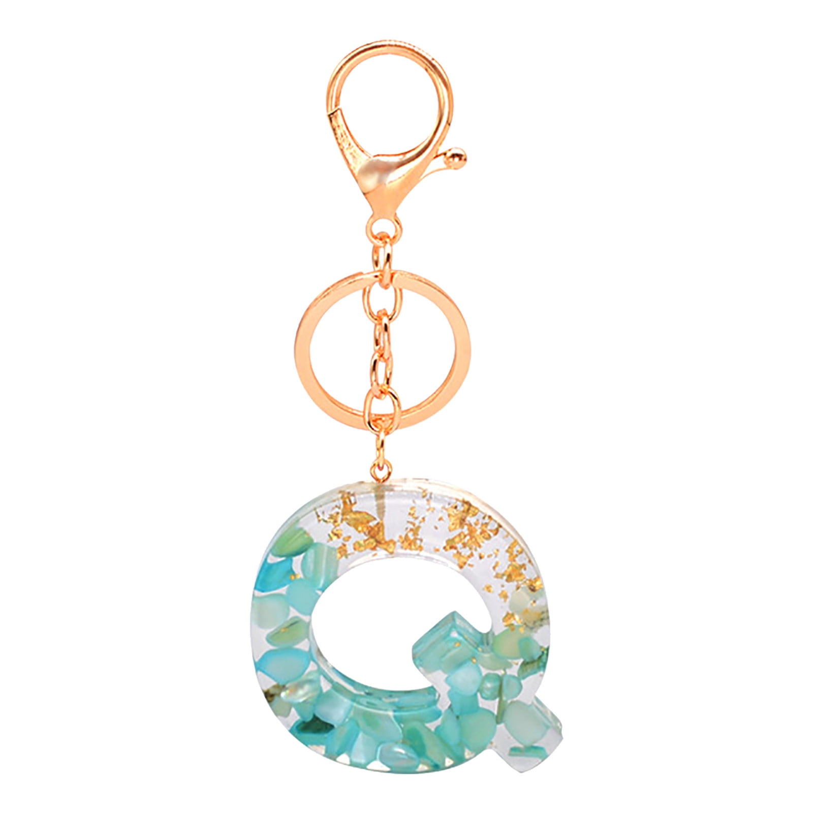 Sandistore Personalized Resin Translucent Keychain Creative Letter ...