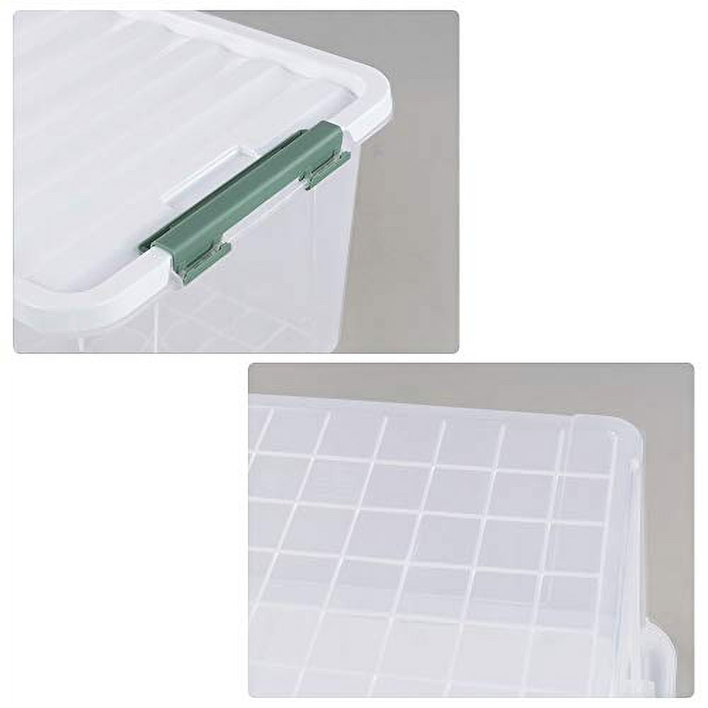 Sandmovie 36 Quart Large Clear Storage Bins, Plastic Storage Box, 6 ...
