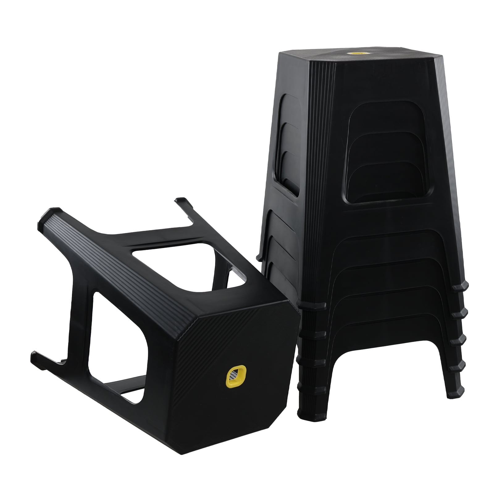 Sandmovie 6 Packs 18.7" Height Plastic Seating Backless Stools ...