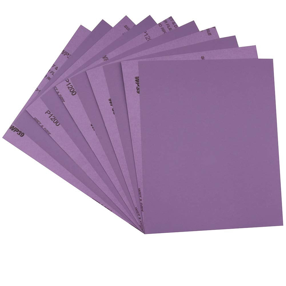 Sandpaper 1200 Grit Wet Dry Sanding Sheets High Performance White Fused ...
