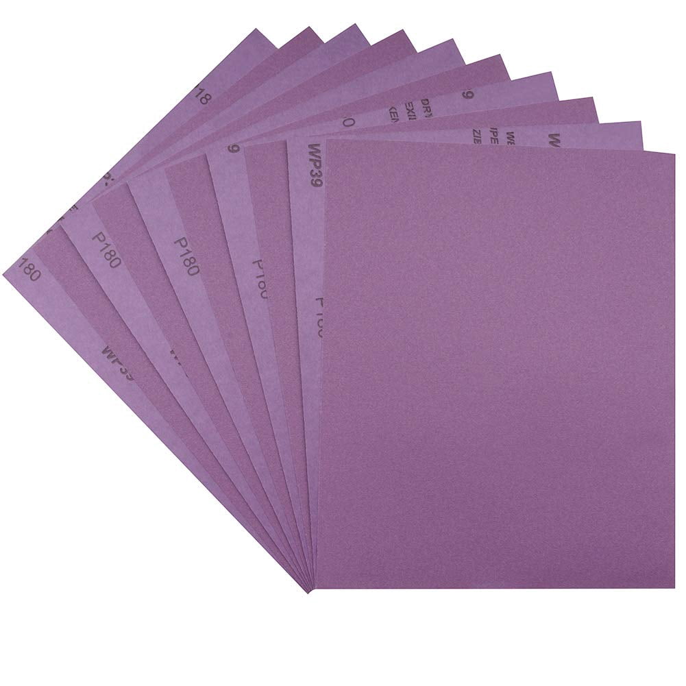 Sandpaper 180 Grit Wet Dry Sanding Sheets High Performance White Fused ...