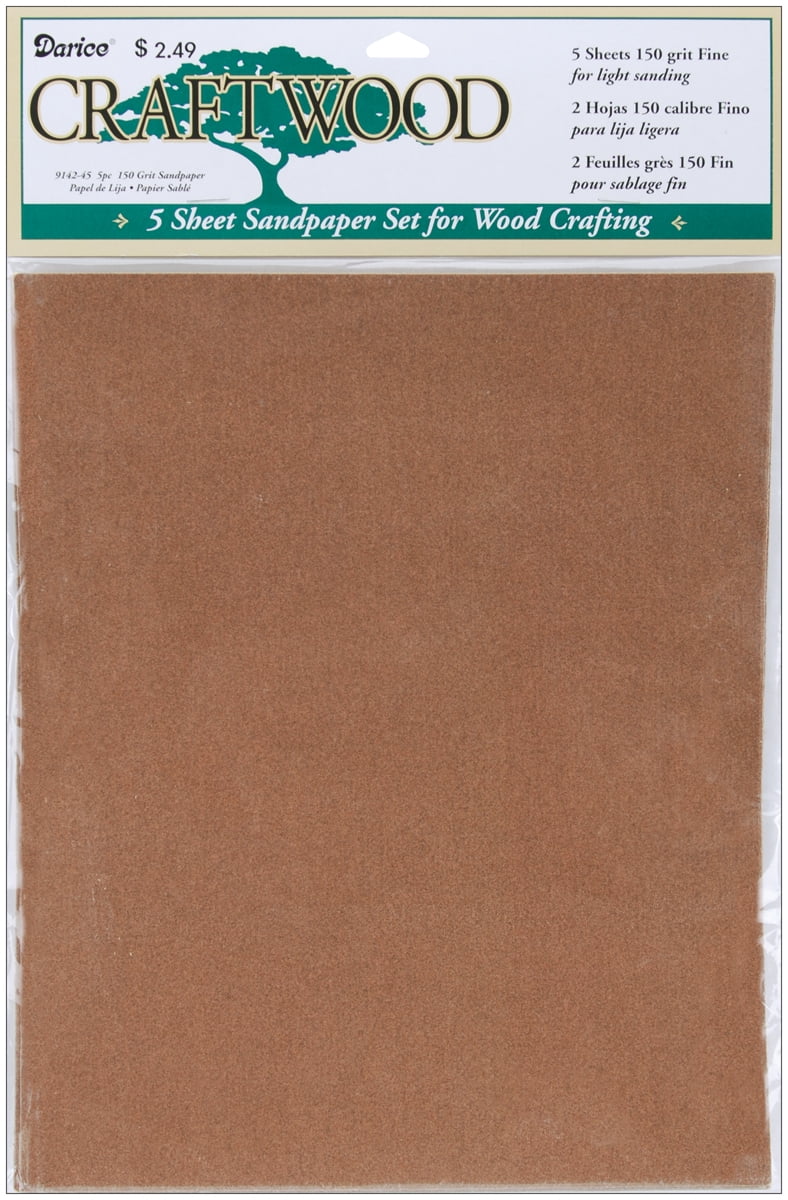 Sandpaper 9"X11" 5/Pkg-150 Grit - Walmart.com