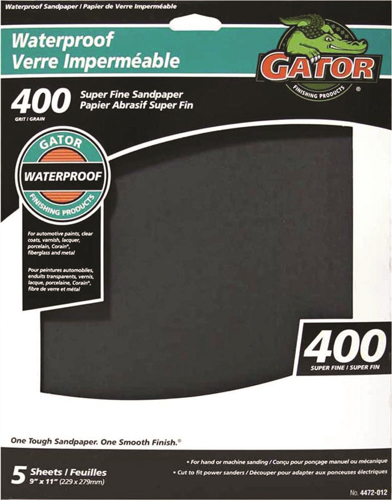 Sandpaper Garnet 9x11in 400grt - Walmart.com