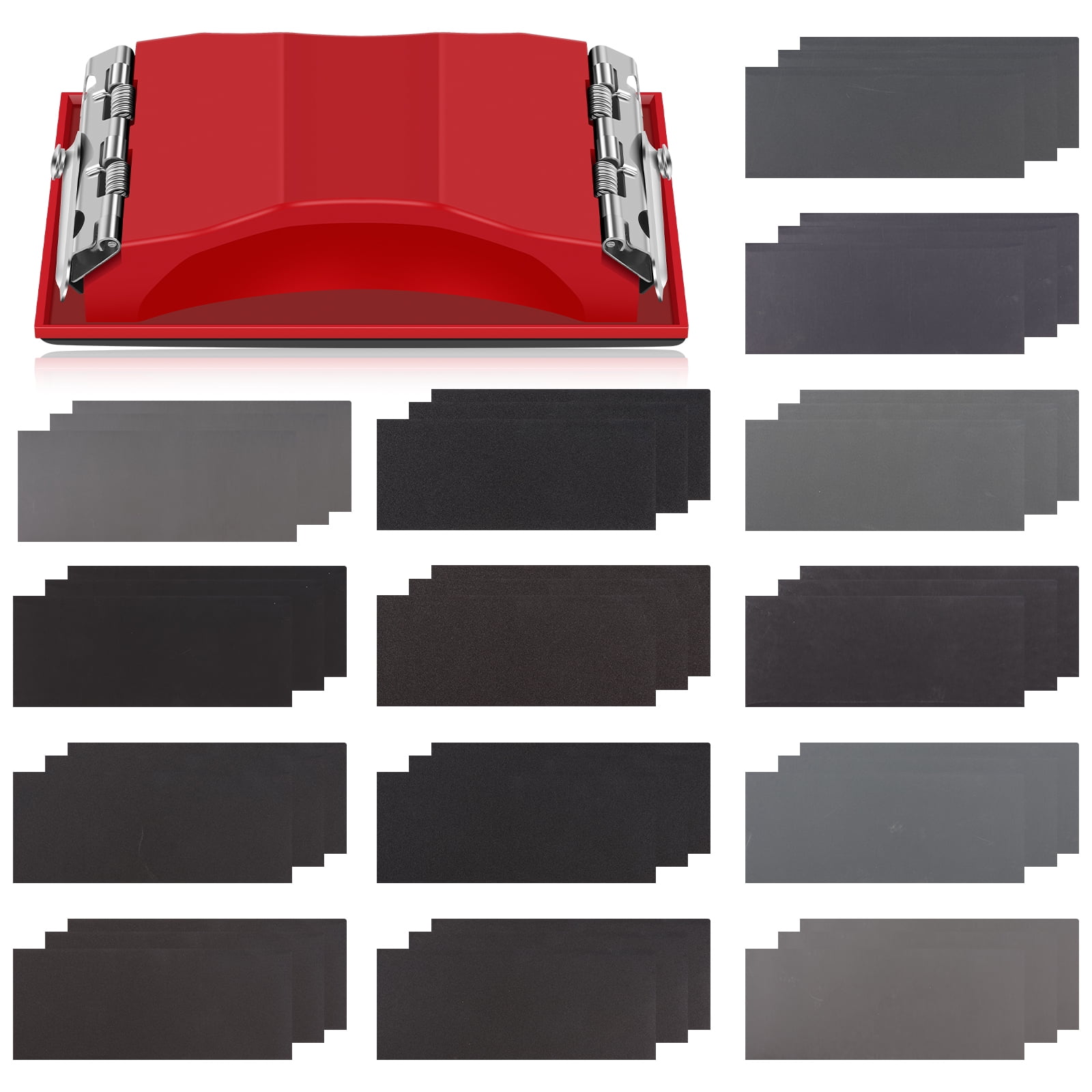 Sandpaper Set 40 to 3000 Grits with Hand Sanding Block Wet Dry Use Etch ...