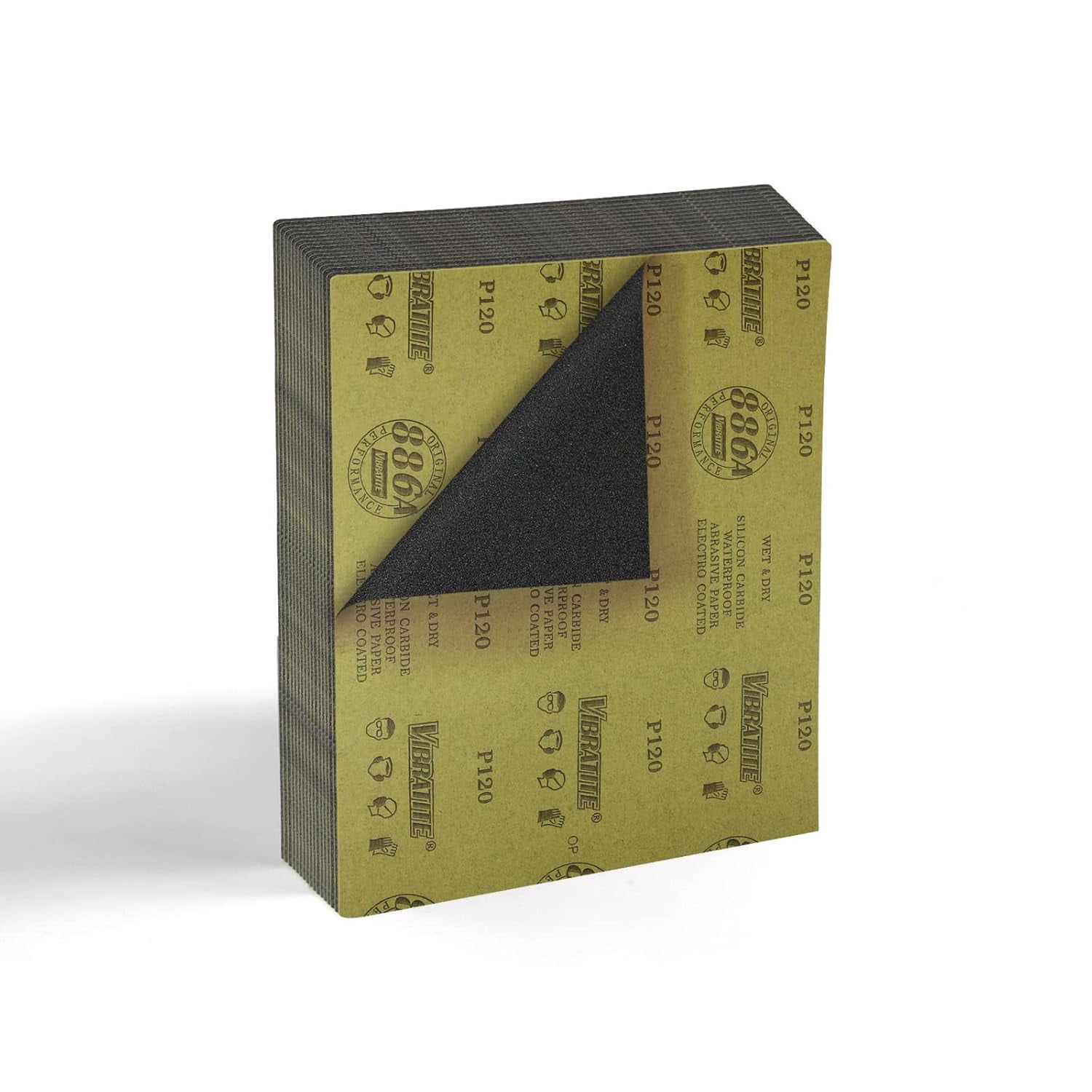 Sandpaper Sheets, 120 Grit Dry Wet Sand Paper, 9 x 11 Inch,Silicon ...