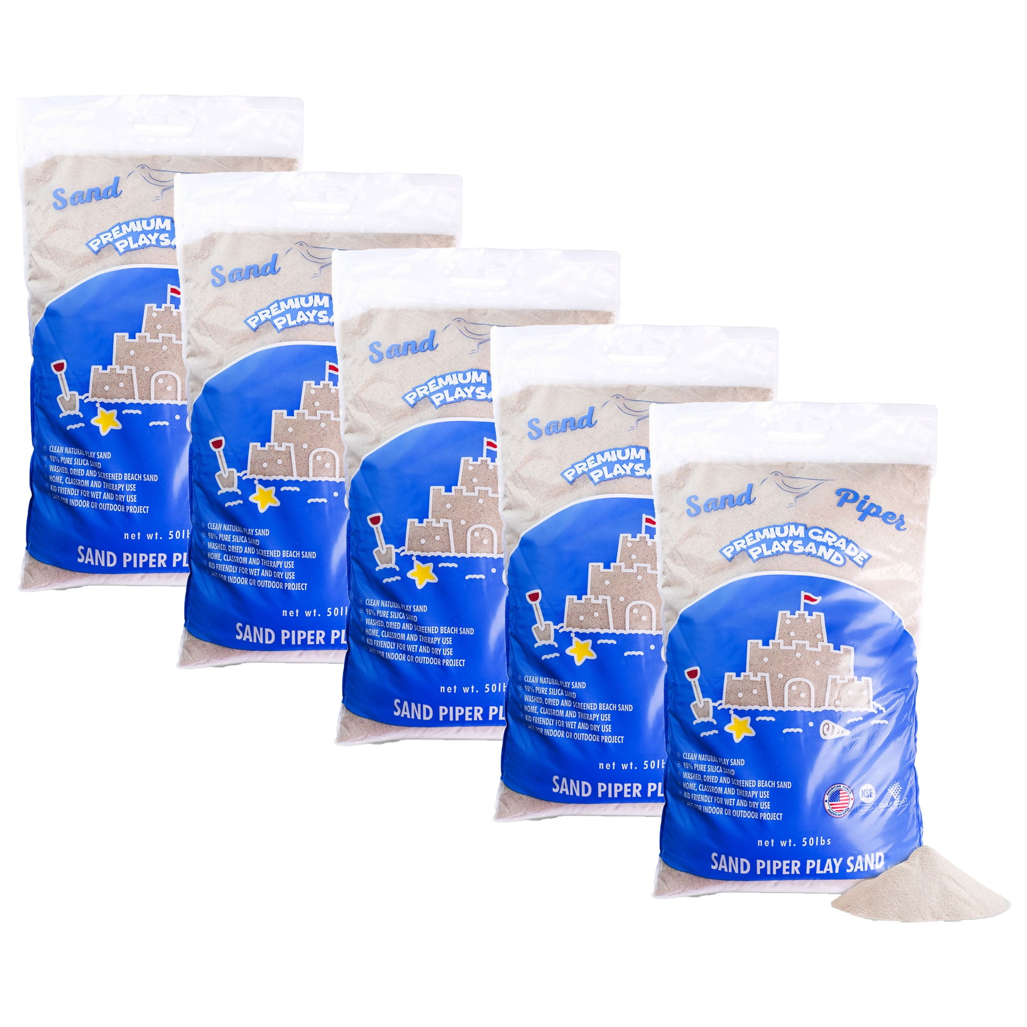 Sandpiper Play Sand for Kids, 50 Lbs Silica Sand for Sandbox, Crafts ...