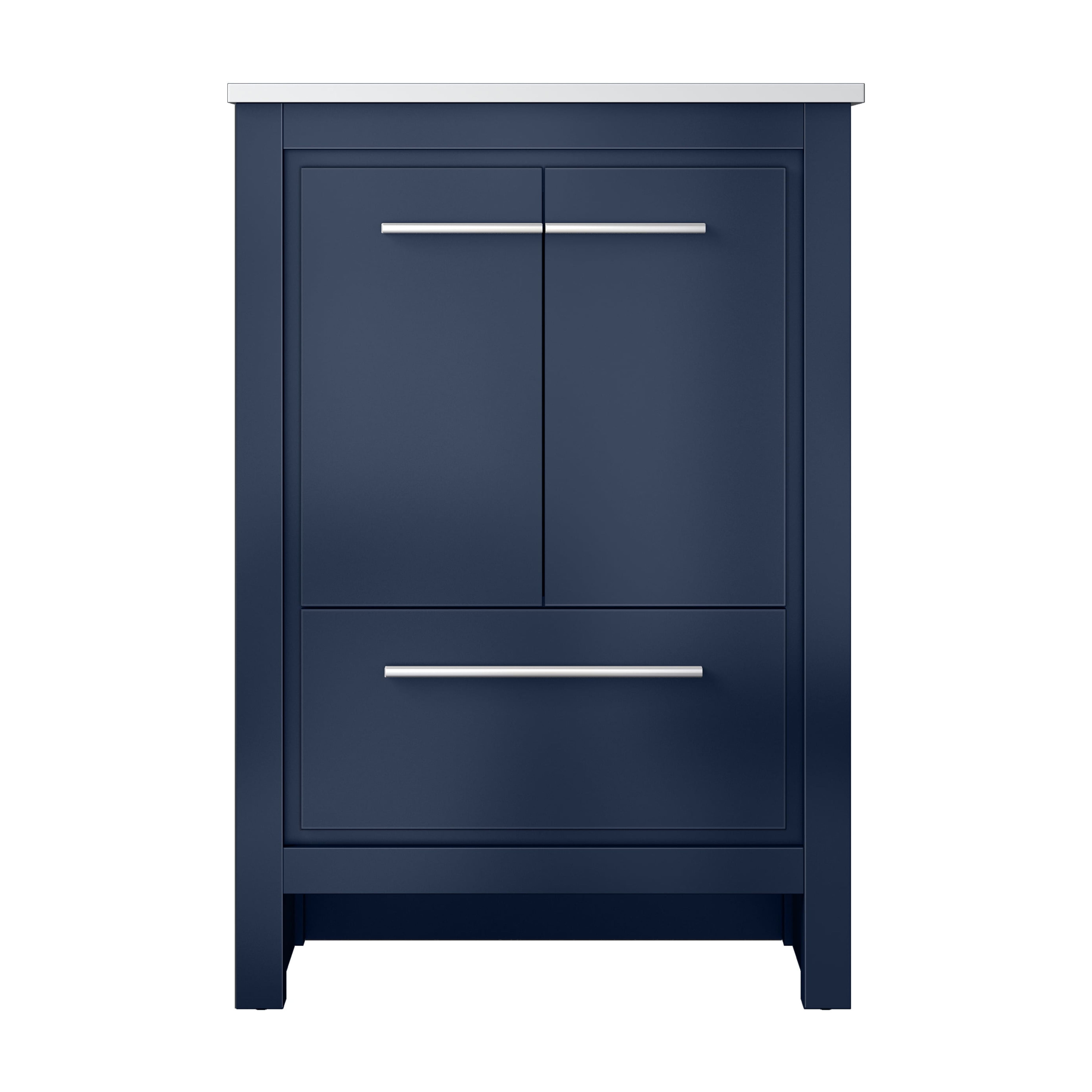 Sandpoint 24 in W x 20 in D Navy Blue Single Bath Vanity and White ...