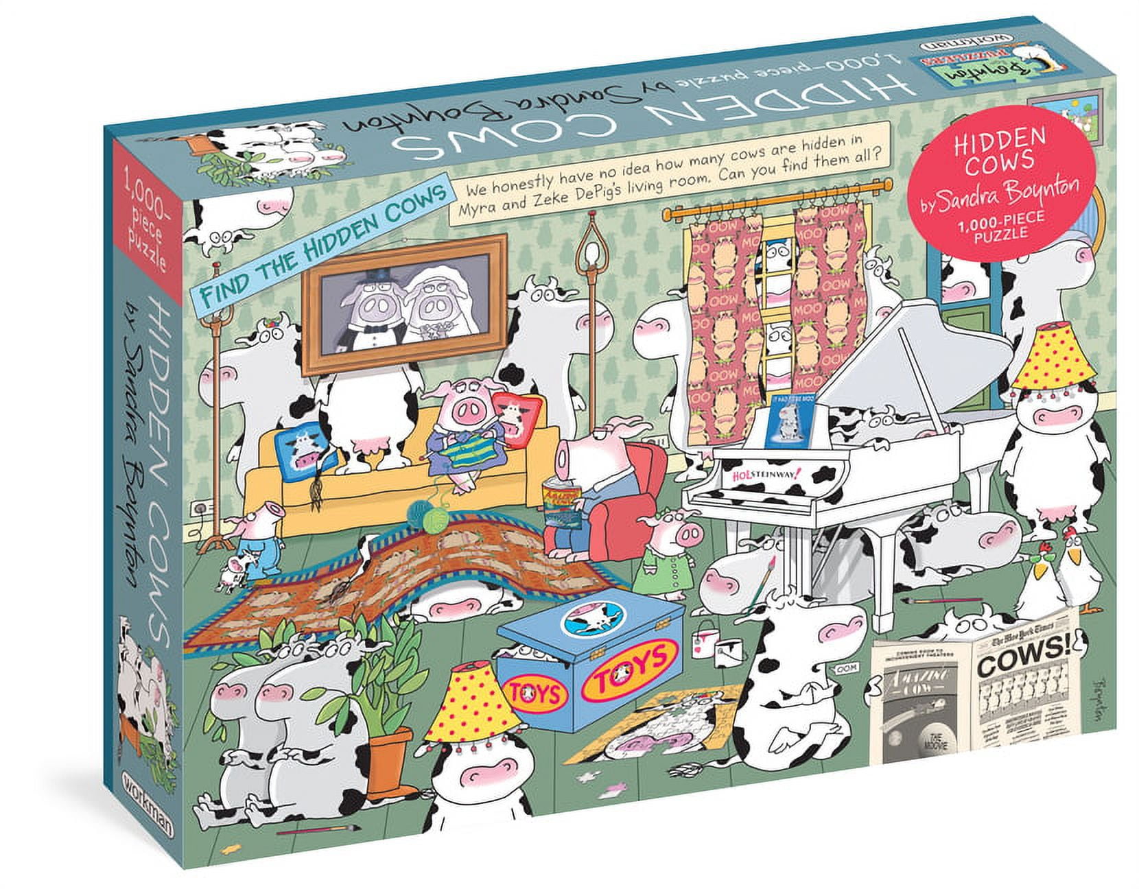 Workman Publishing, Hidden Cows 1000 Piece Puzzle - Walmart.com