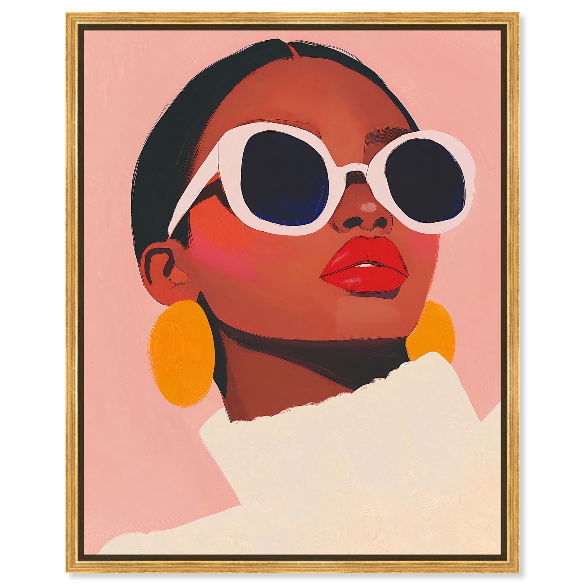 Sandra Canvas Glam Art by Art Remedy, Gold Frame, 24" x 30" - Walmart.com