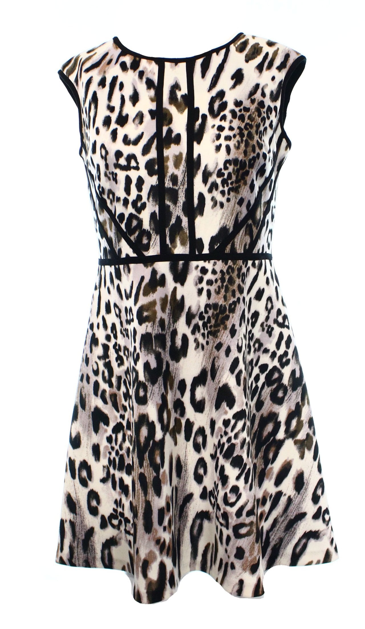 Sandra Darren NEW Beige Leopard Scuba Women's 10P Petite Sheath Dress ...