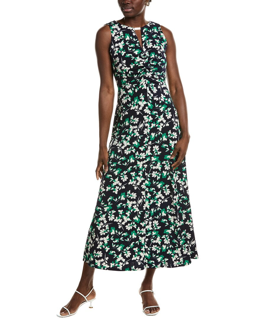 Sandra Darren womens Ruched Midi Dress, l, Green - Walmart.com