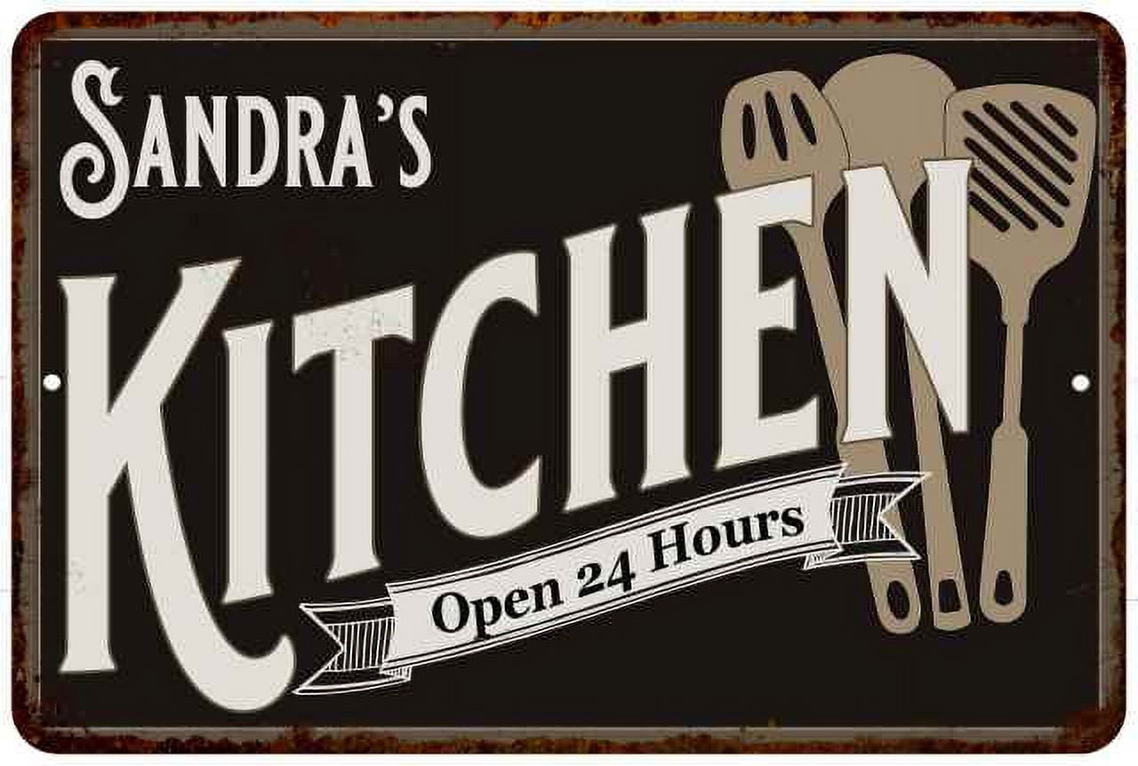 Sandra's Kitchen Sign Metal Wall 16 x 24 Matte Finish Metal ...