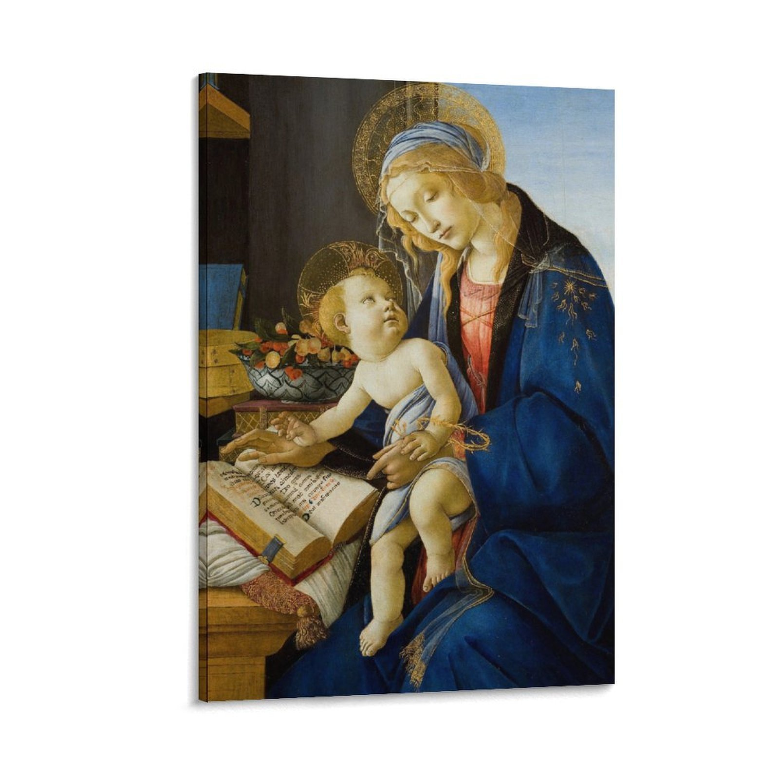 Sandro Botticelli Madonna of The Book (Tempera And Oil on Wood Panel ...