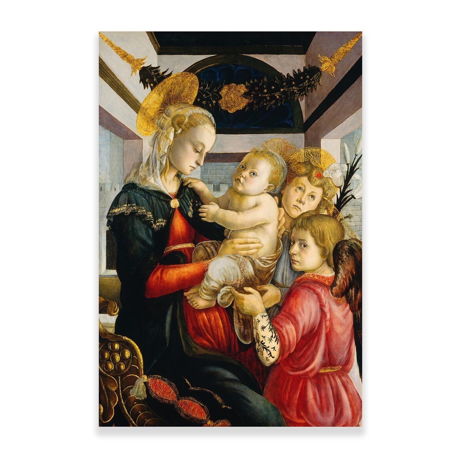 Sandro Botticelli Wall Art-Madonna And Child with AngelsFramed ...