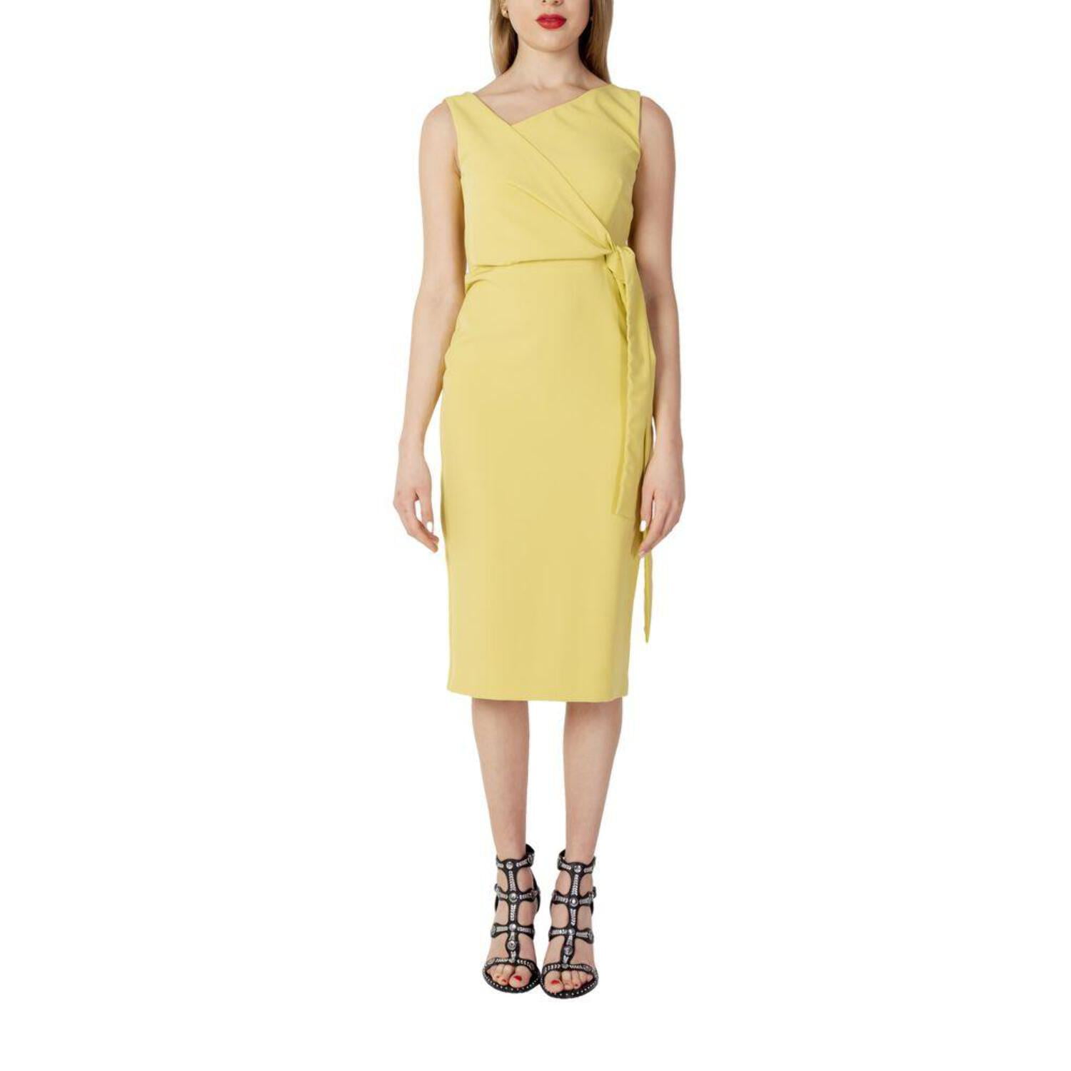 Sandro Ferrone Yellow Polyester Dress - Walmart.com