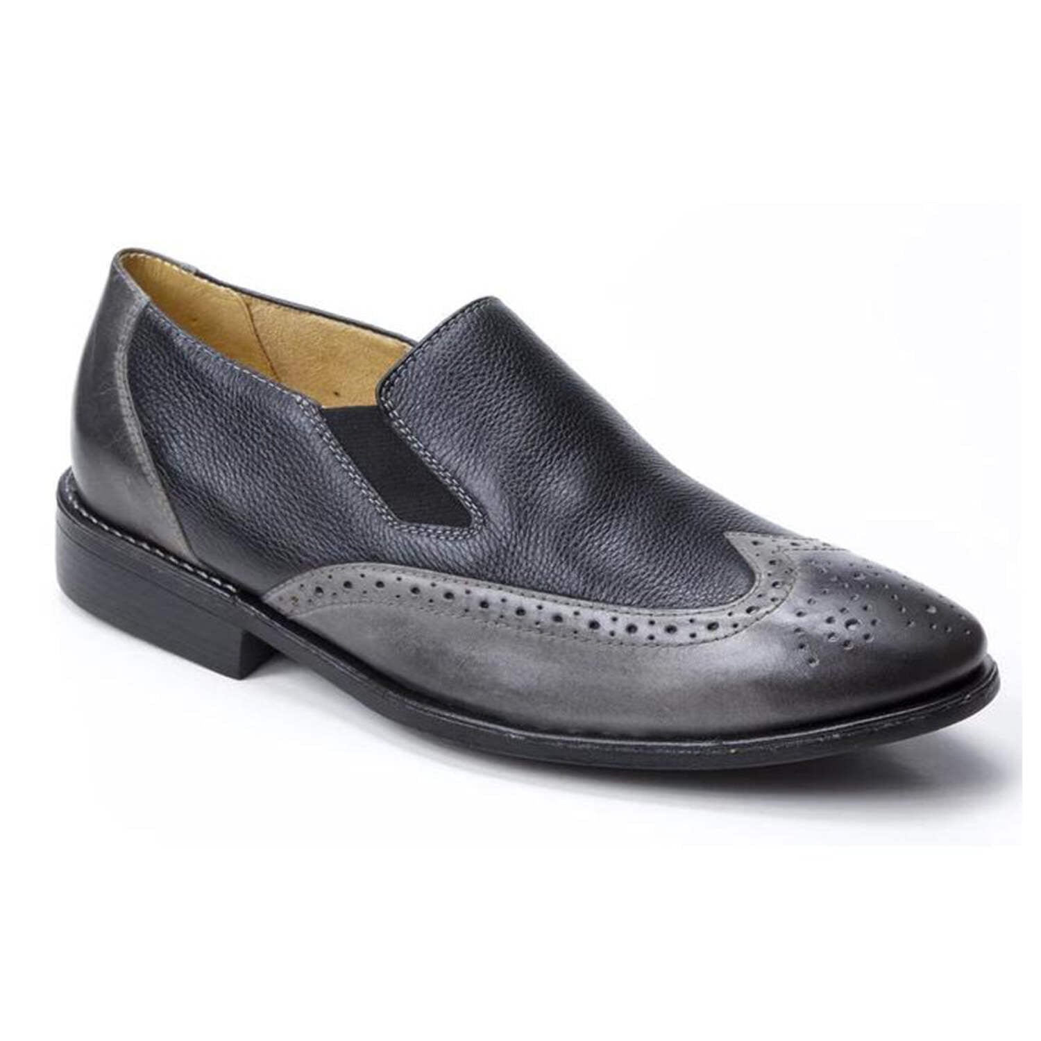 Sandro Moscoloni Alphonse Double Gore Wing tip Slip On - Walmart.com