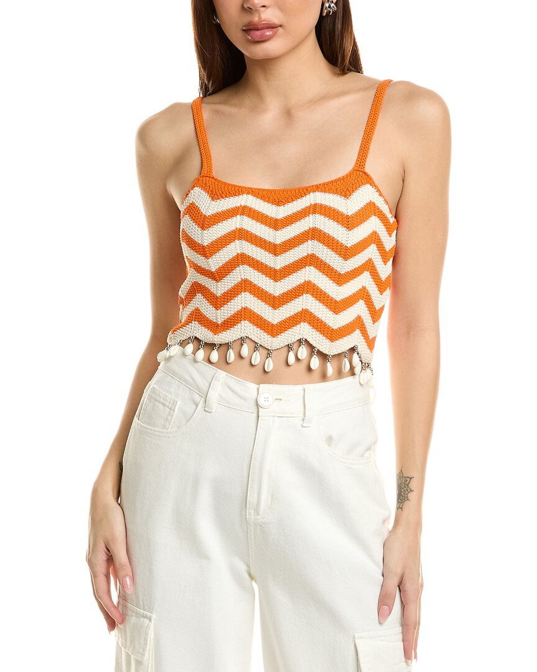Sandro womens Halter Top, 4, Orange - Walmart.com