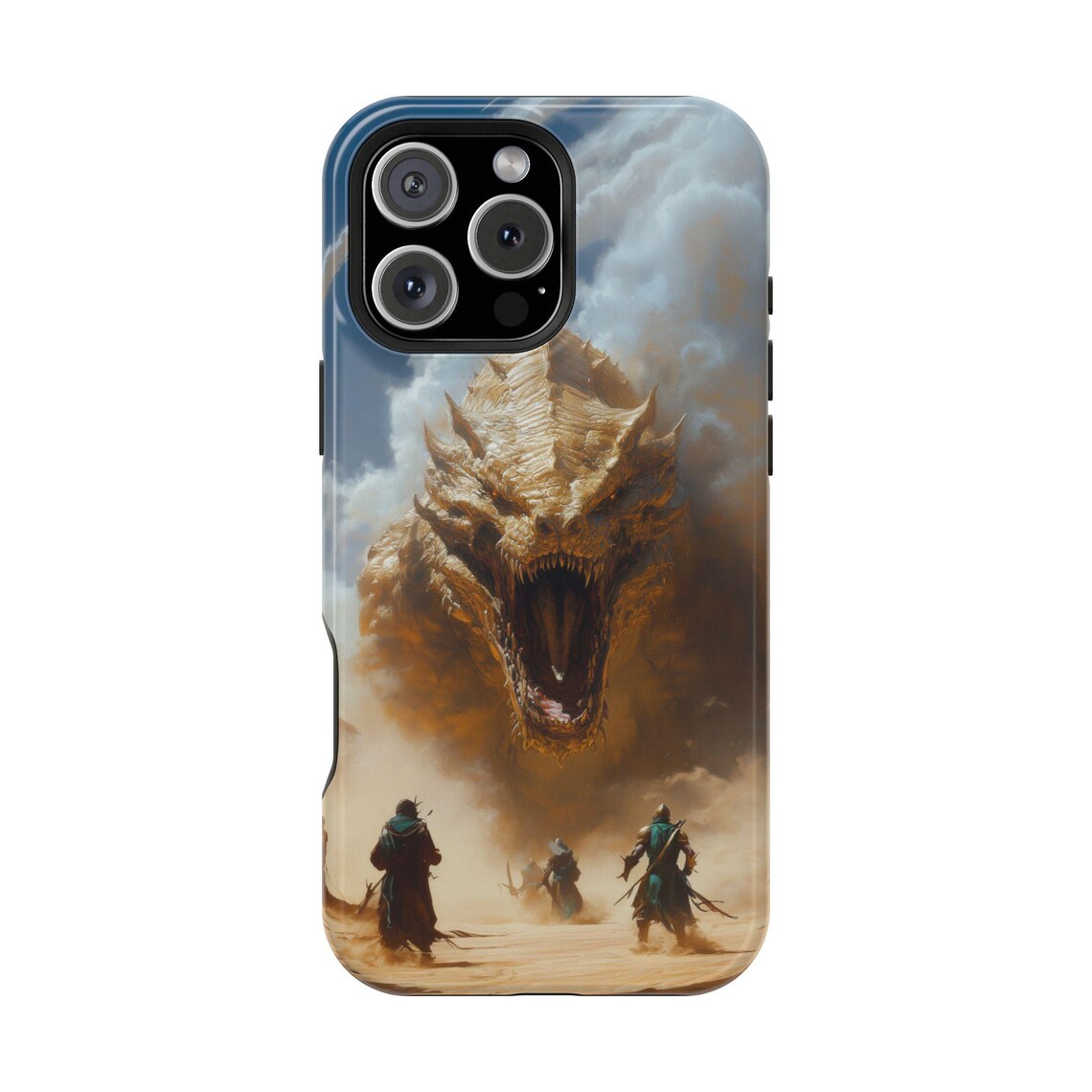 Sands of Chaos Desert Wyrm Mythical Fantasy Creature Art Phone Case ...