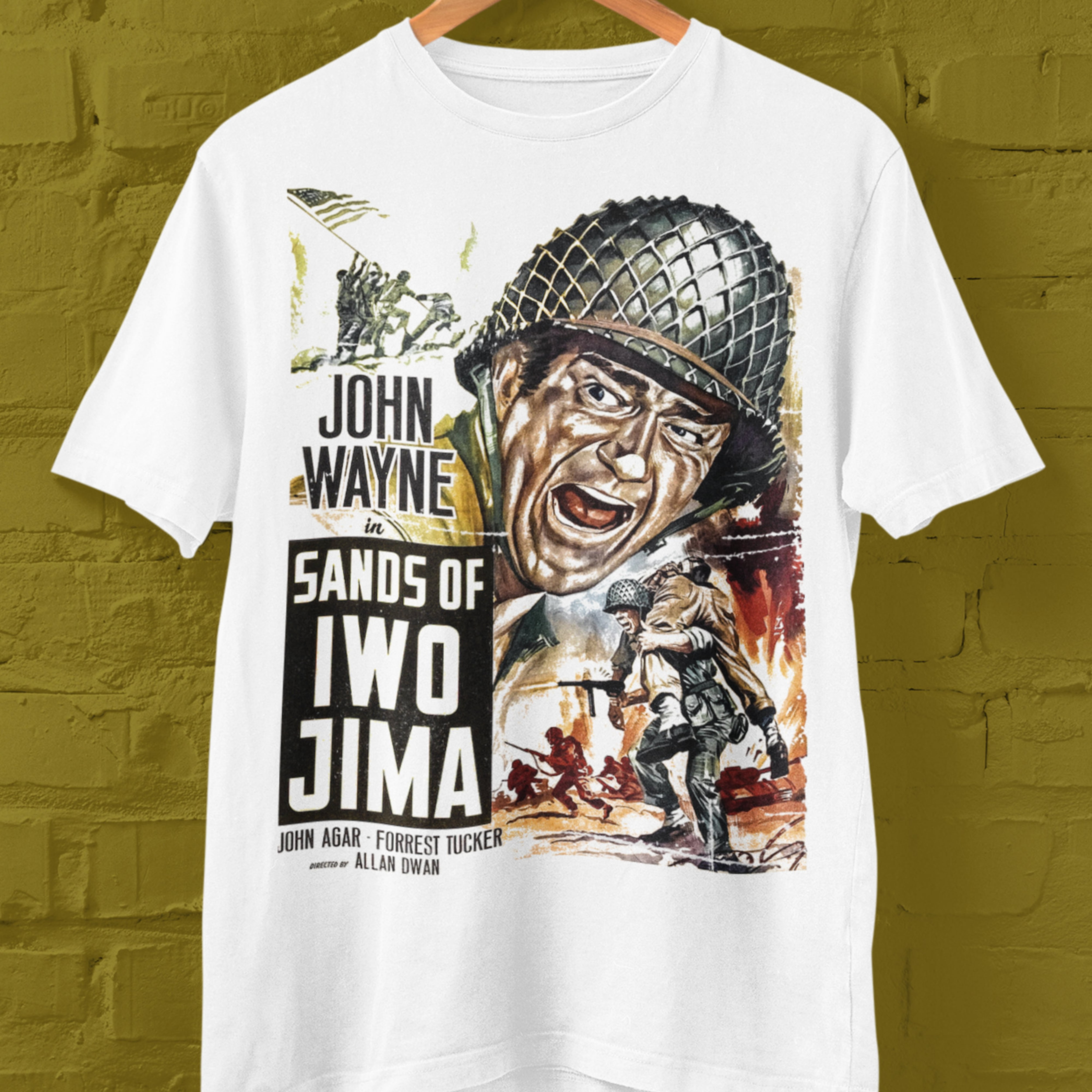 Sands of Iwo Jima T Shirt, John Wayne Movie Poster T-Shirt, History ...