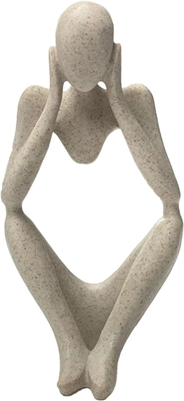 Sandstone Resin Thinker Style Abstract Sculpture Statue Collectible ...
