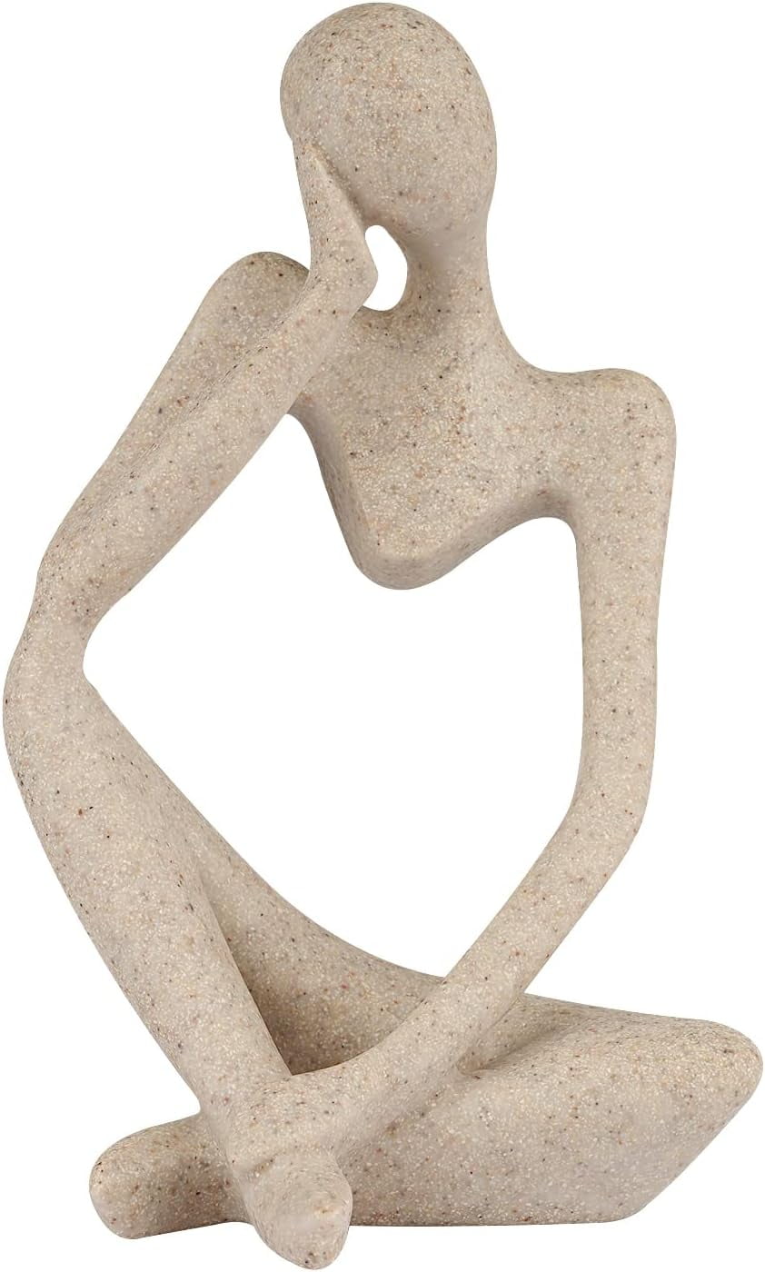 Sandstone Resin Thinker Style Abstract Sculpture Statue Collectible ...