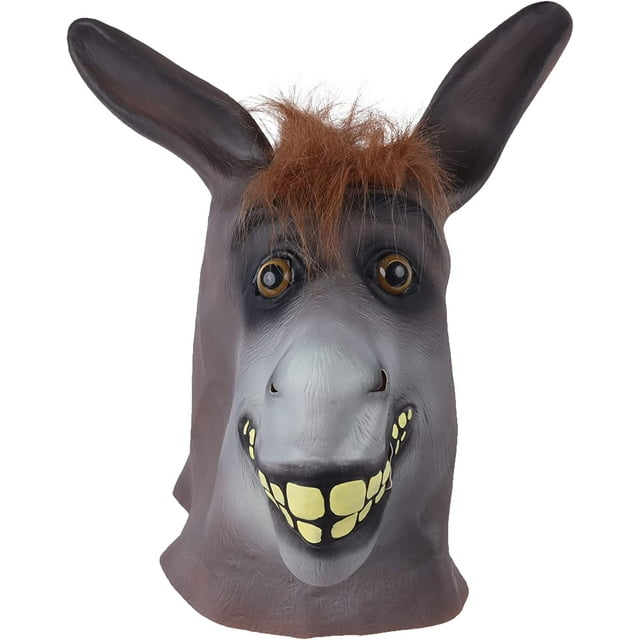 Sandt Collection Donkey Head Latex Dress up Halloween Costume Party ...