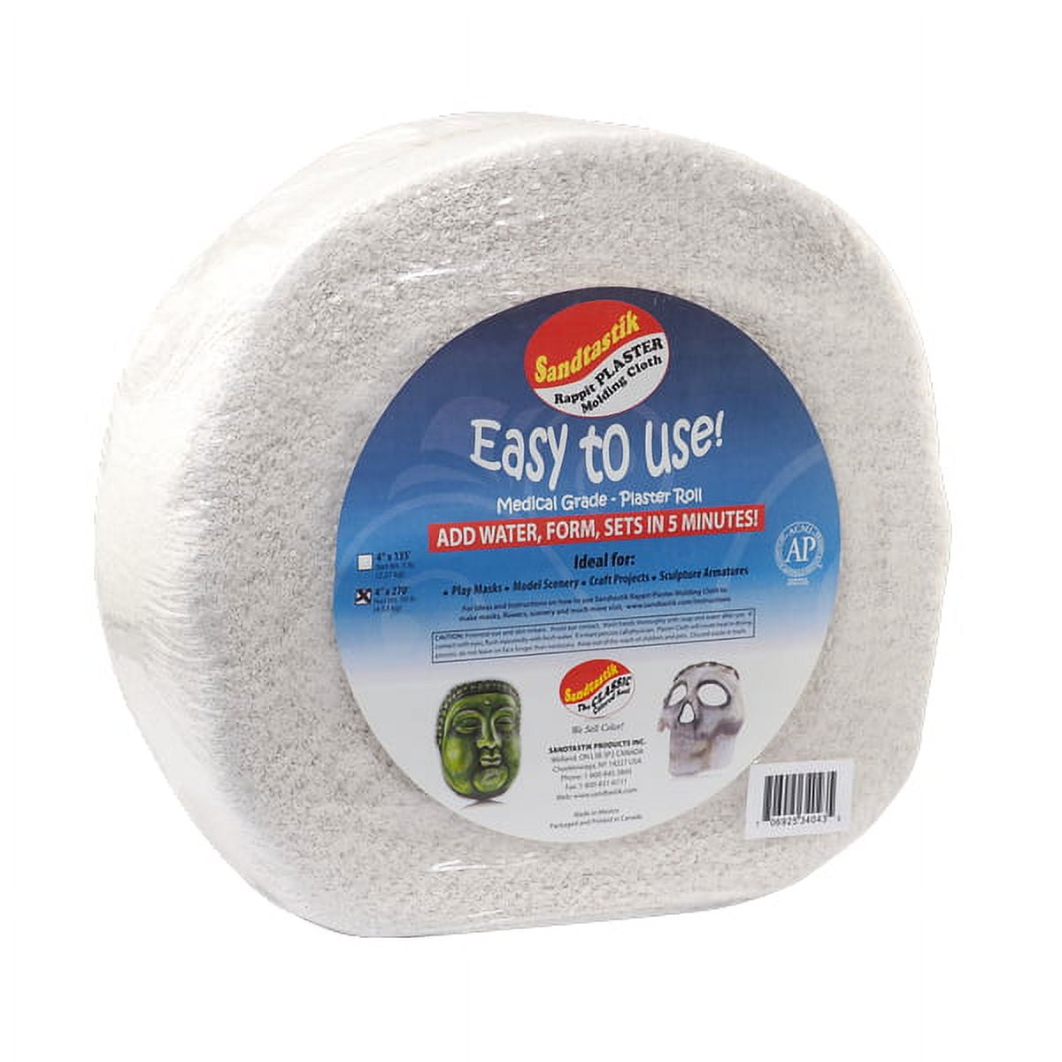 Sandtastik Rappit Plaster Molding Cloth, 4 Inches x 270 Feet, White, 10 ...