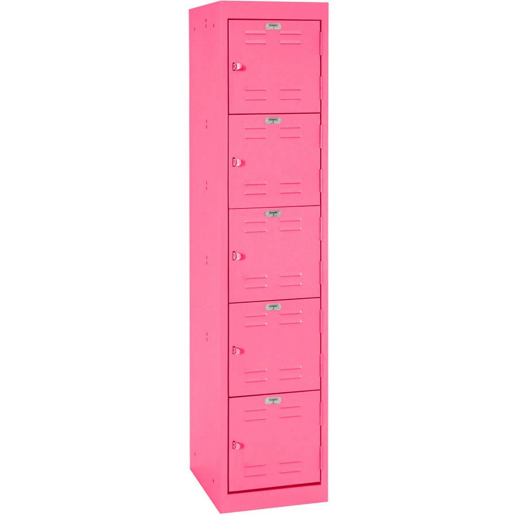 Sandusky 5-Tier Welded Storage Locker, 66"H, Pom Pom Pink - Walmart.com