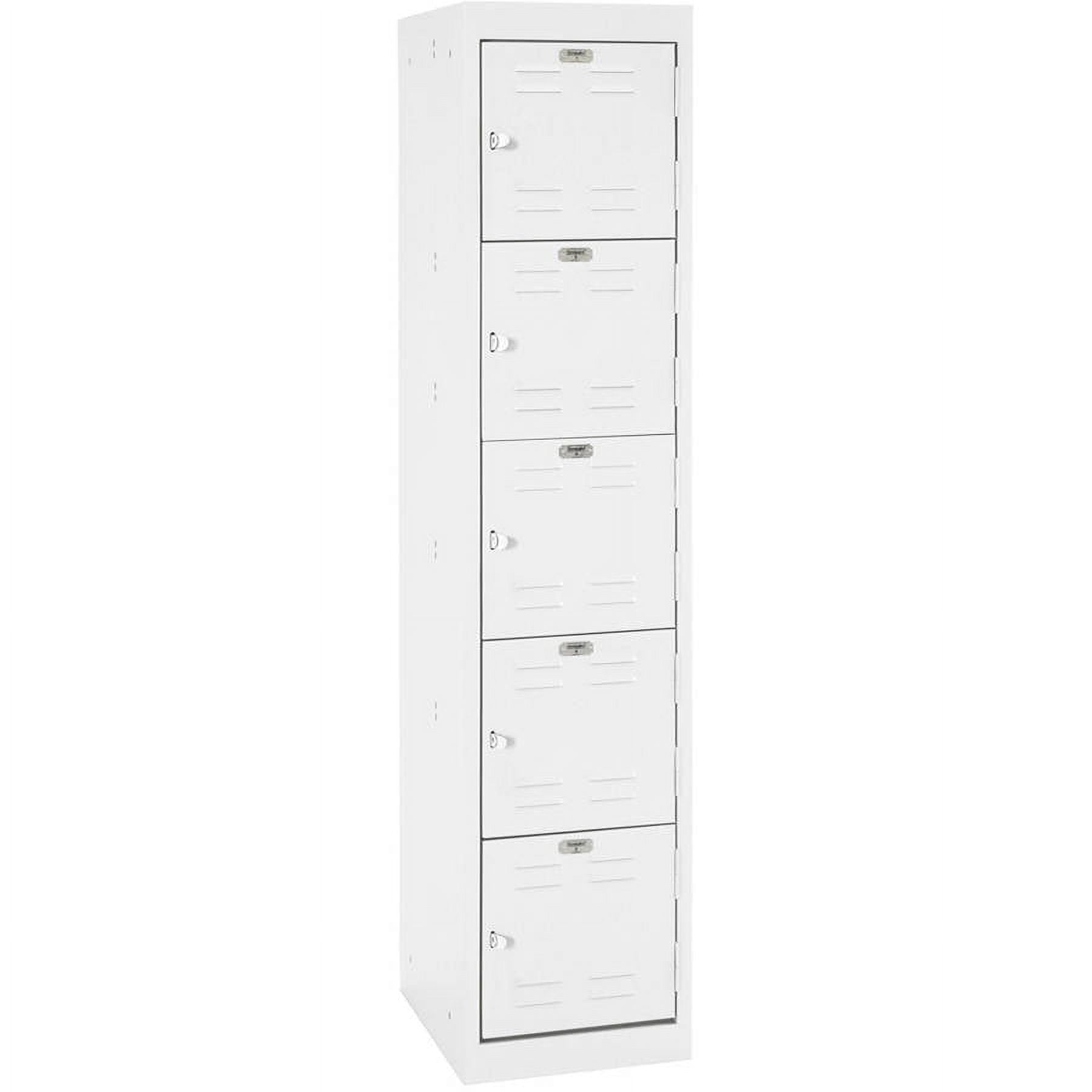 Sandusky 5-Tier Welded Storage Locker, 66"H, White - Walmart.com