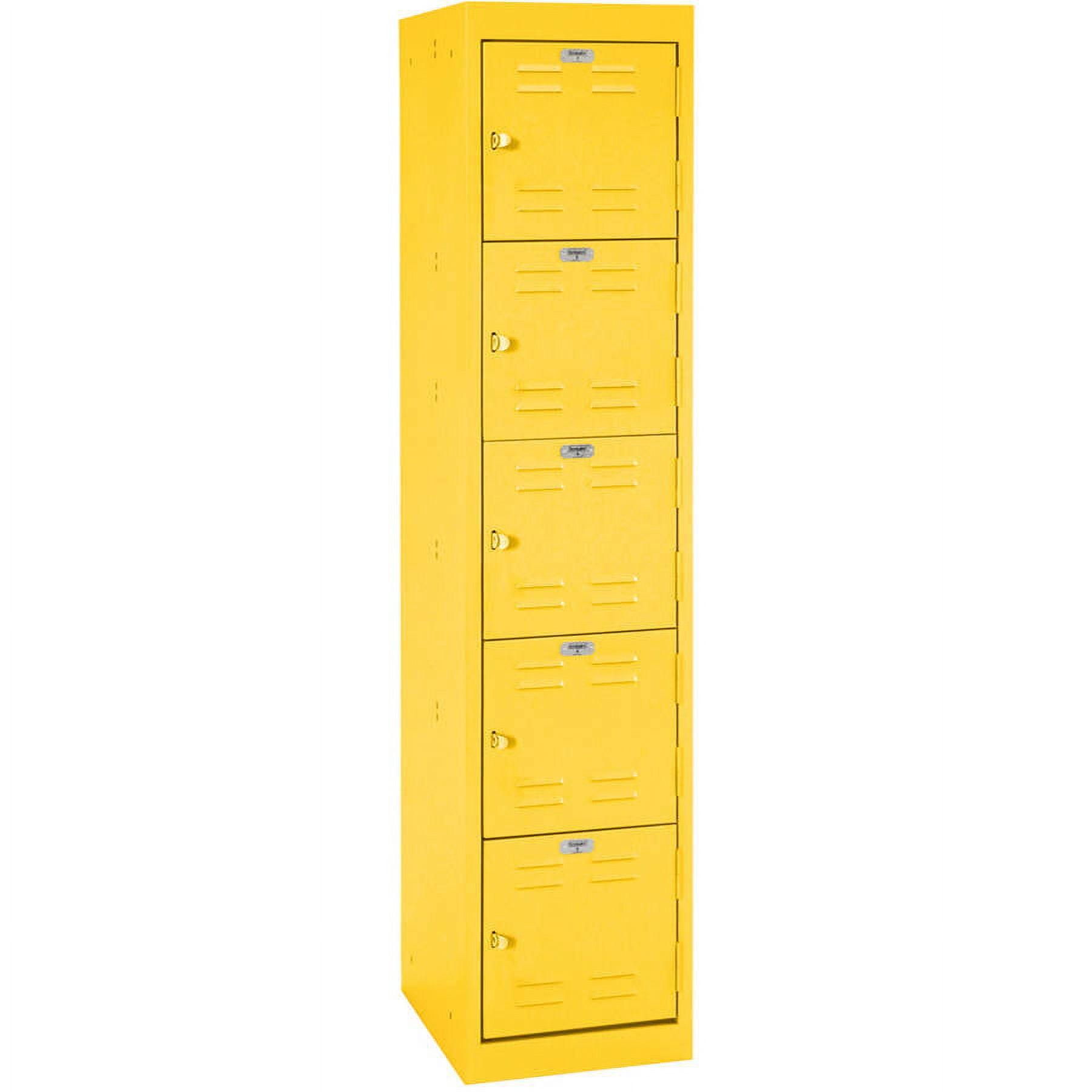 Sandusky 5-Tier Welded Storage Locker, 66"H, Yellow - Walmart.com