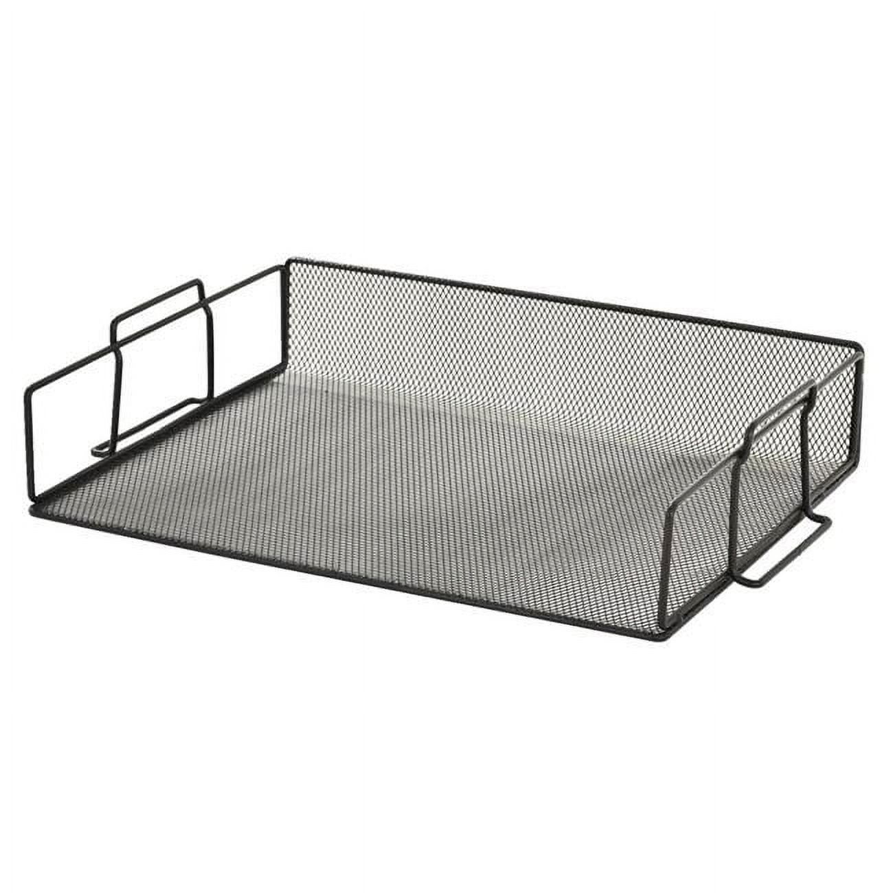 Sandusky Black Metal Mesh Stackable Letter Tray - Walmart.com