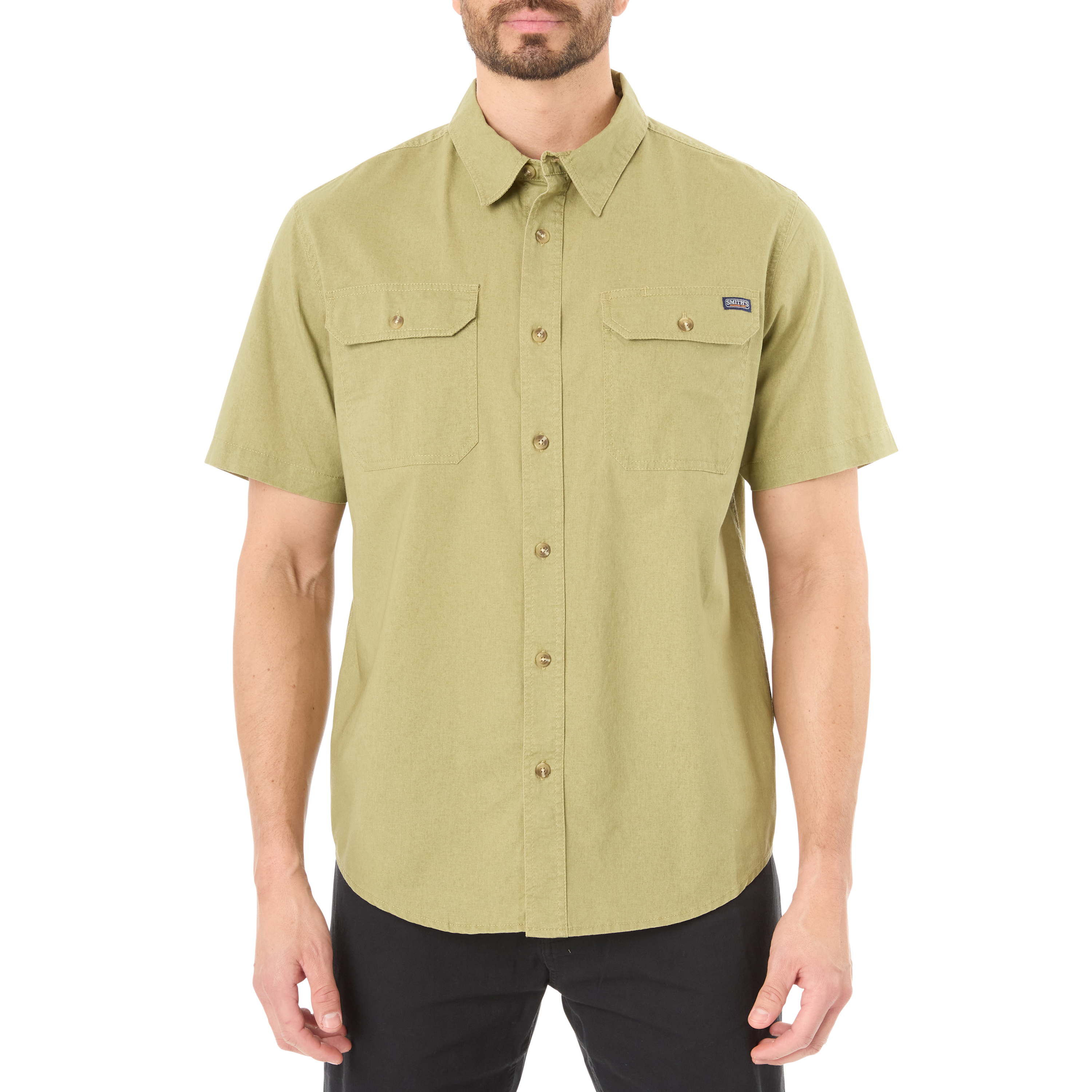 Sandwashed Short Sleeve Work Shirt - Walmart.com