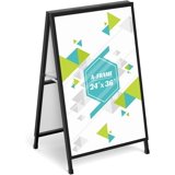 Sandwich Board Signs Outdoor A-Frame Sign Holder 24x36 inches, Black ...