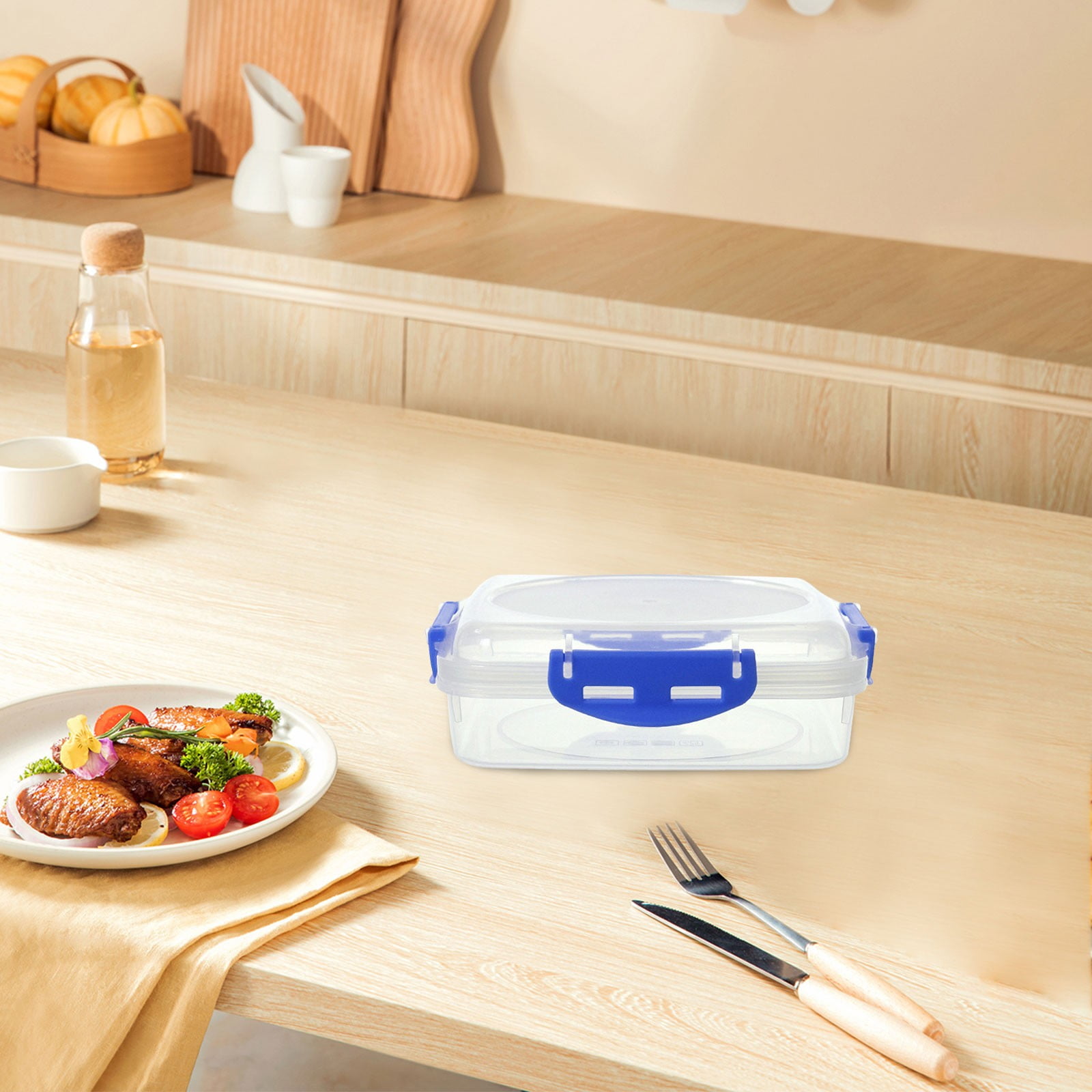 Sandwich Containers, Plastic Sandwich Storage with Snap-Off, Airtight ...