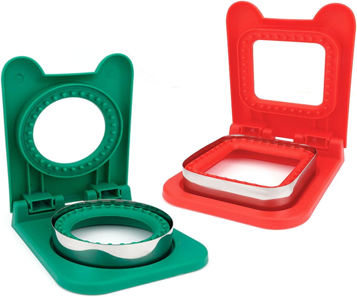 Sandwich Cutter and Sealer 2 Pack, Easy Sandwich Cutters for Kids Lunch ...